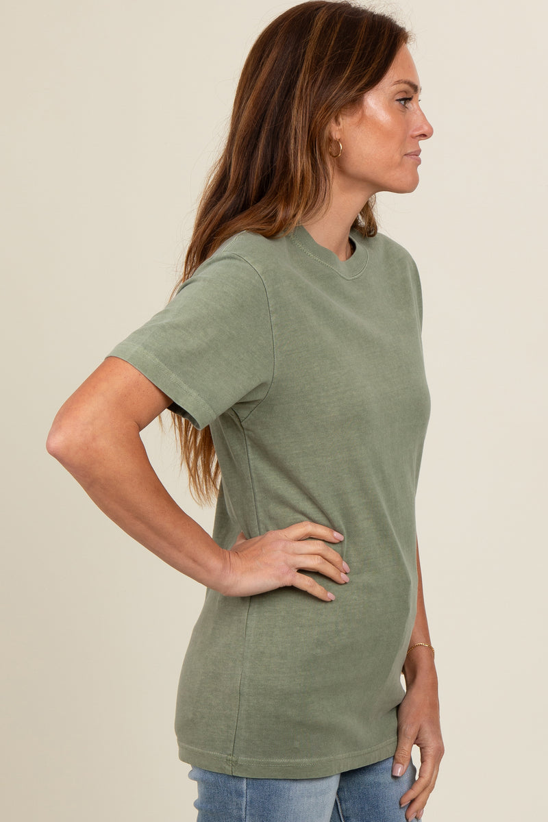 Olive Basic T-Shirt – PinkBlush