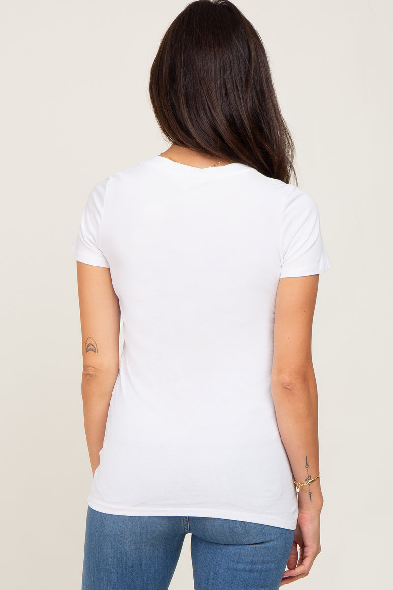 White Basic Crew Neck Tee – PinkBlush