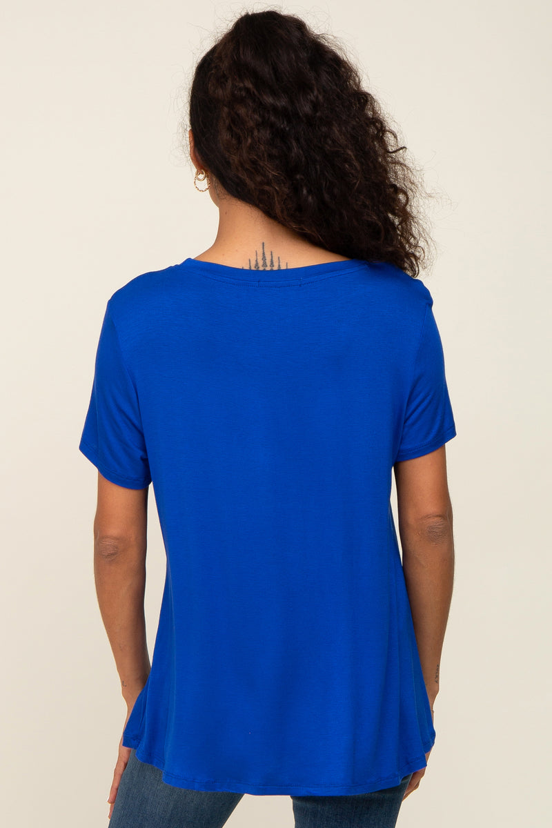 Blue Basic Tee– PinkBlush