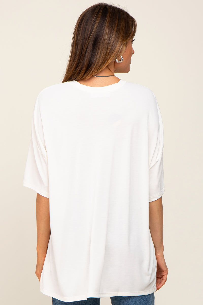 Ivory Basic Oversized T-Shirt– PinkBlush