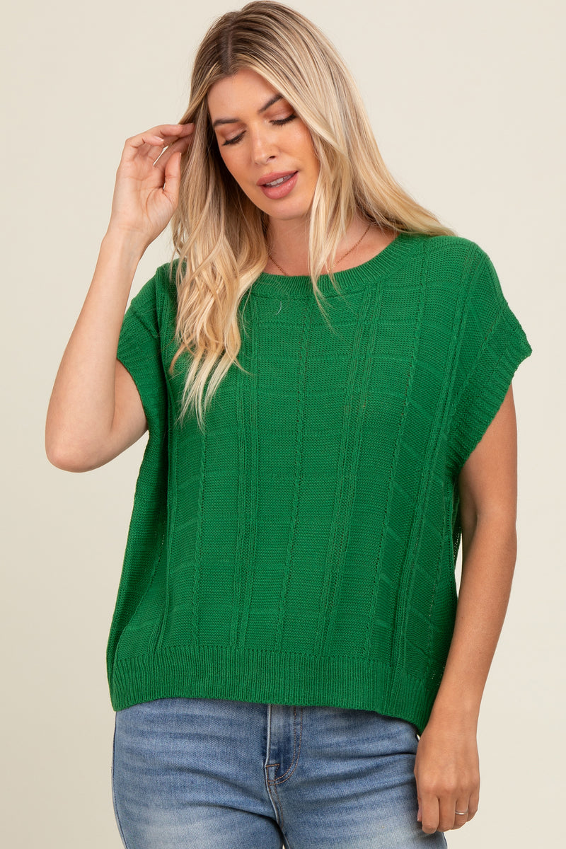 Jade Knit Short Sleeve Sweater Top – PinkBlush