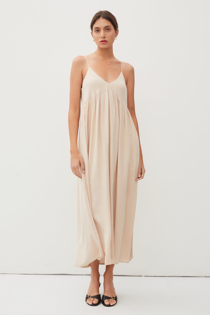 Beige Flowy Maternity Maxi Dress– PinkBlush