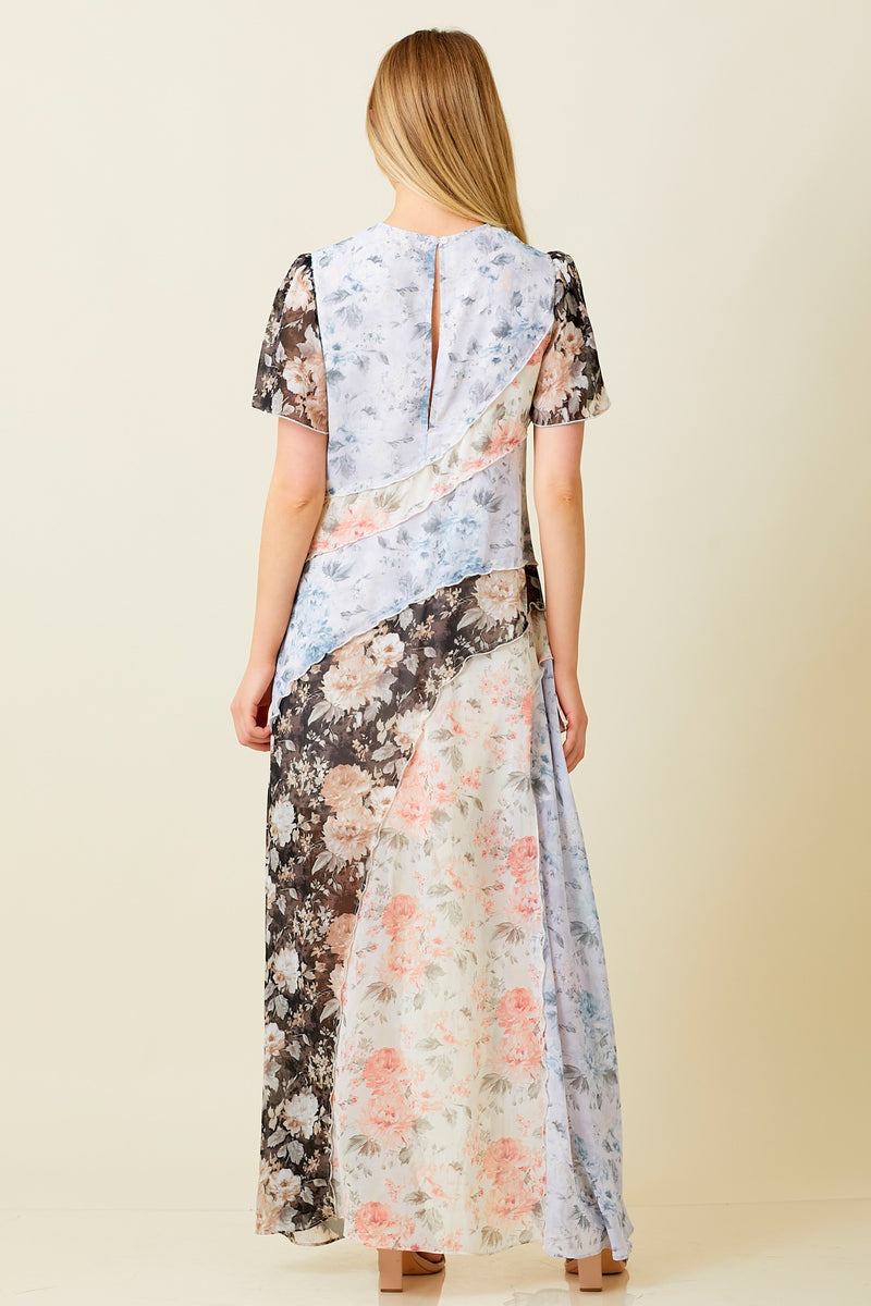 Multi Floral Print Mix Maxi Dress – PinkBlush