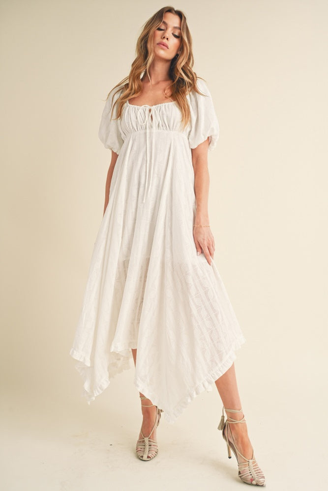 White Flowy Dress– PinkBlush