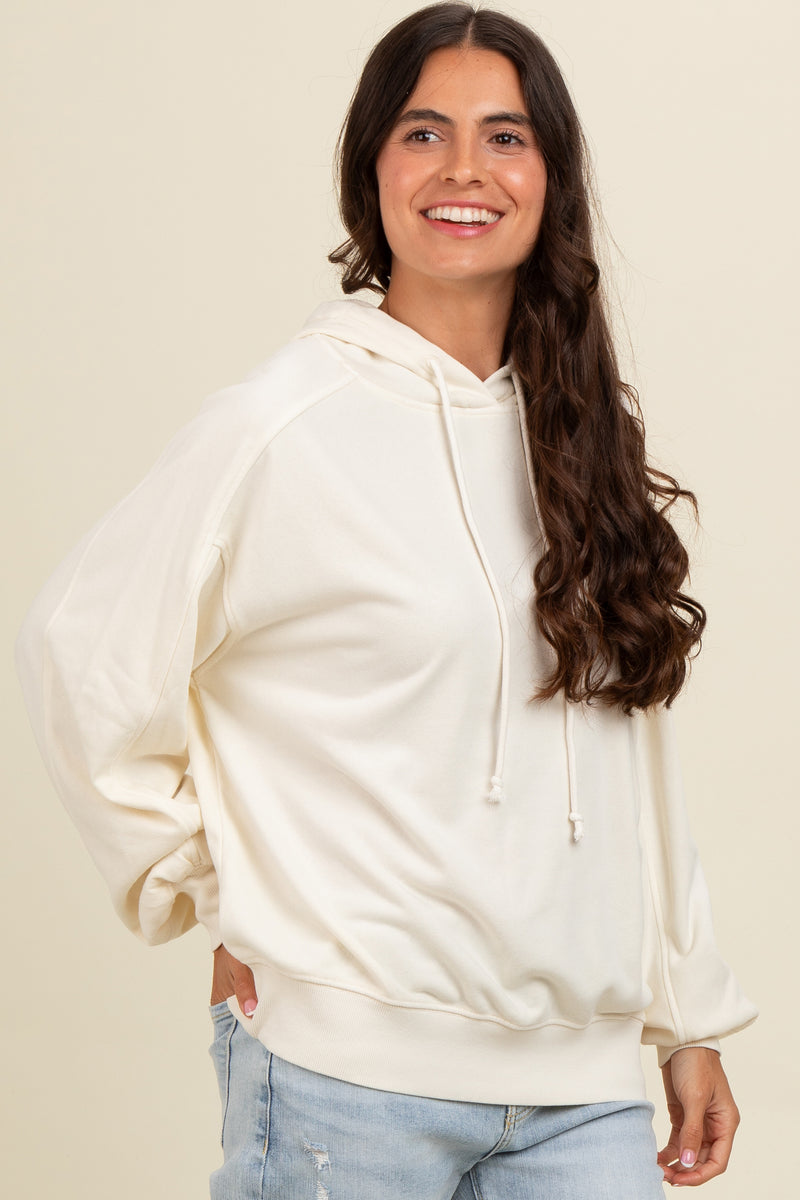 Cream Vintage Wash Oversized Drawstring Hoodie – PinkBlush