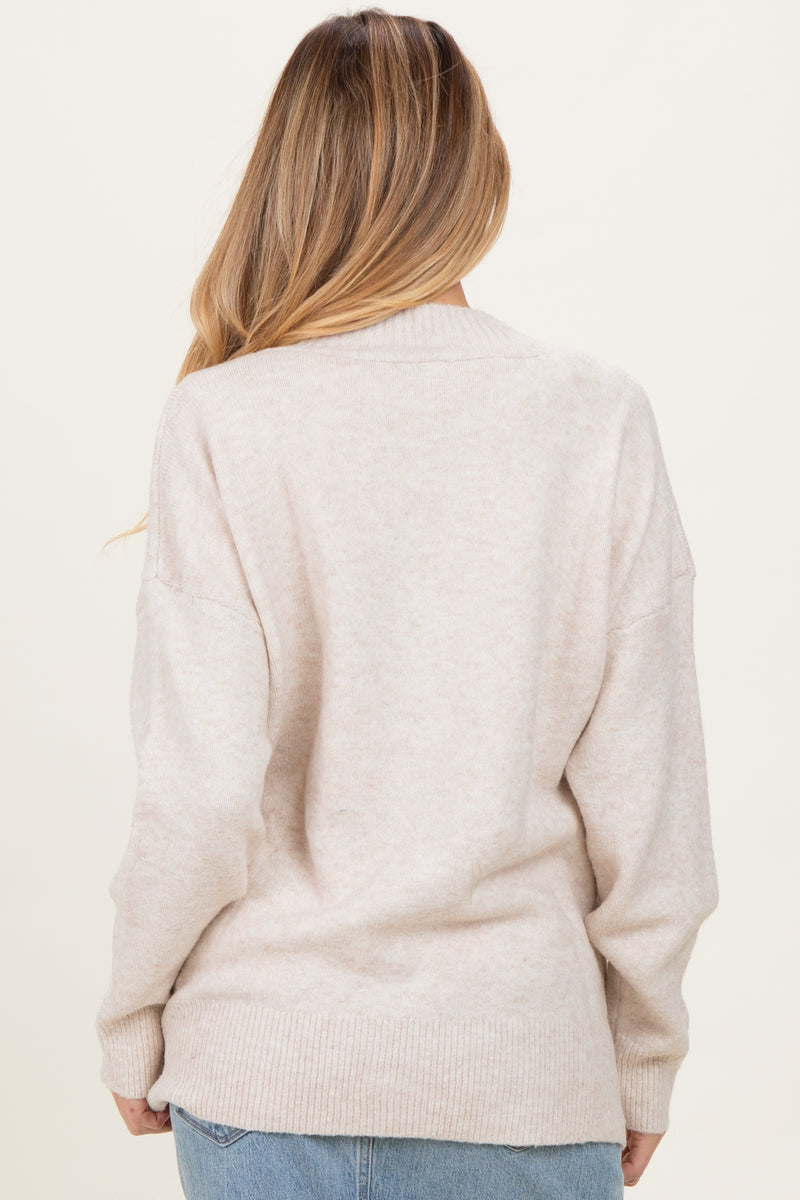 Cream Oversized Maternity Toggle Button Cardigan – PinkBlush
