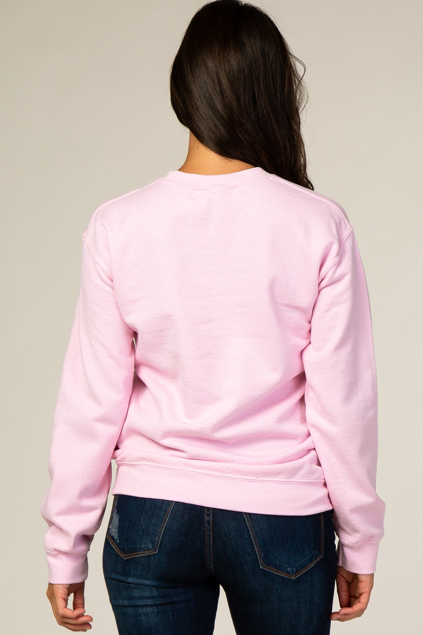 Pink Screen Print Babe Pullover Sweatshirt– PinkBlush