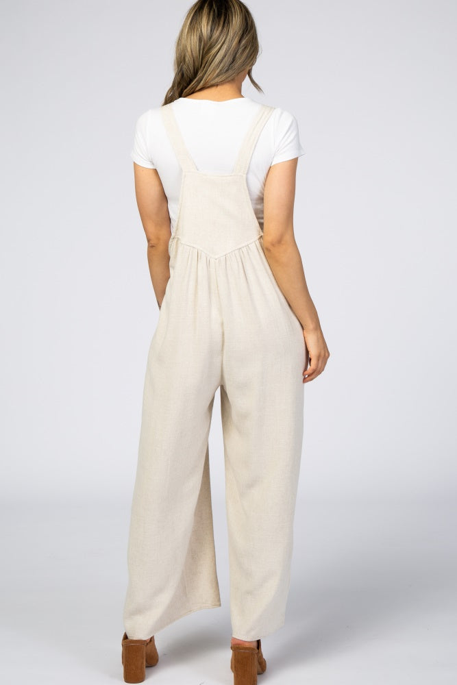 Beige Linen Overalls – PinkBlush