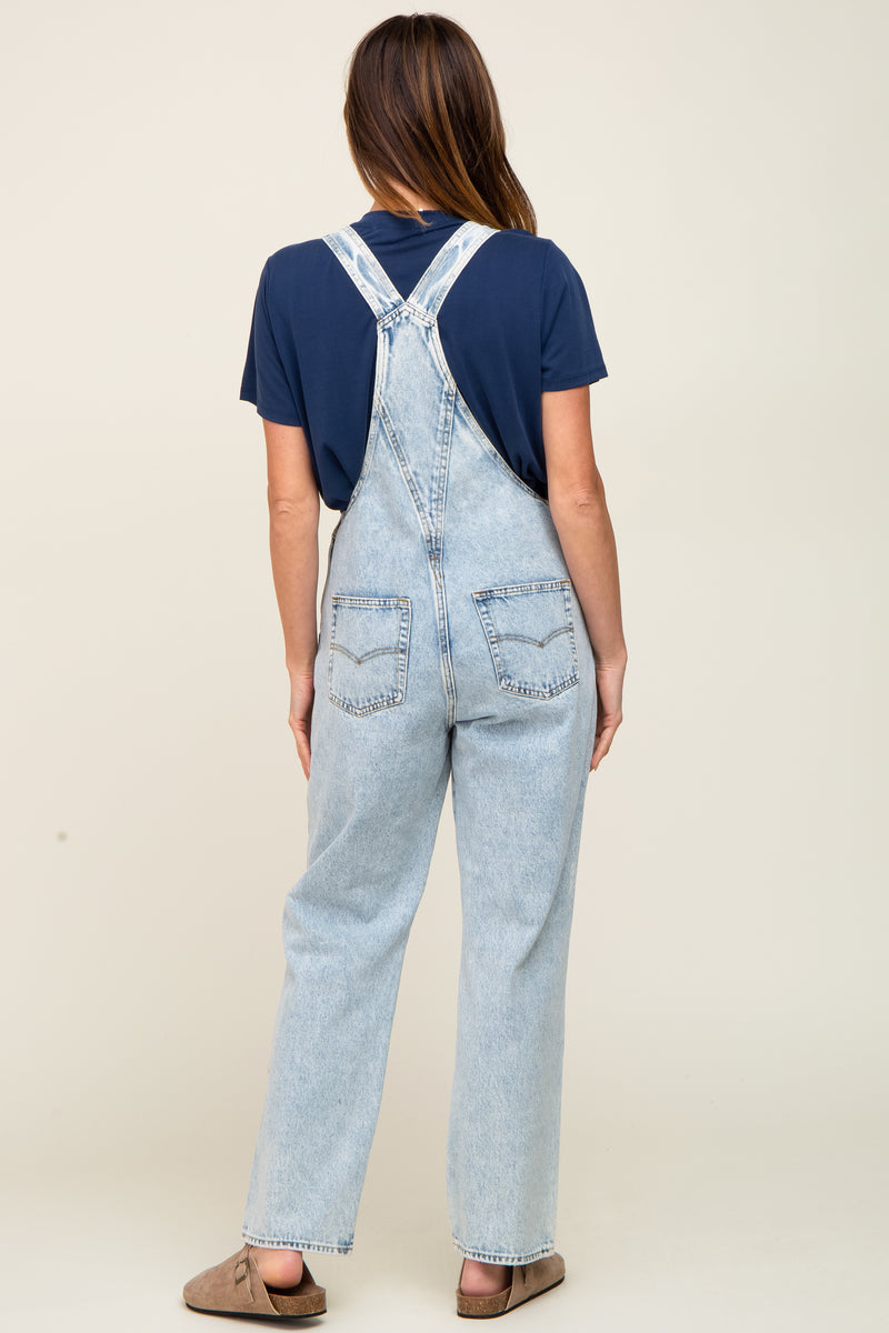 Light Wash Distressed Denim Overalls – PinkBlush