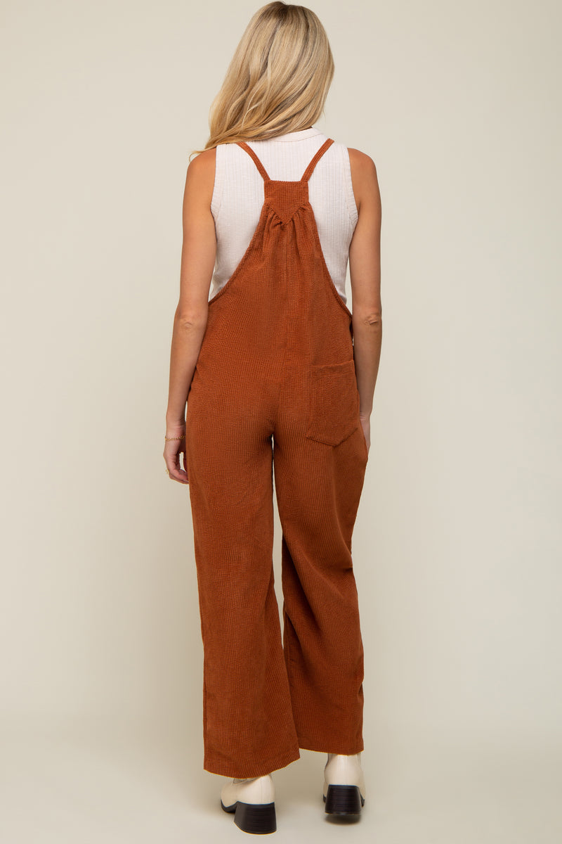 Rust Corduroy Wide Leg Maternity Overalls – PinkBlush