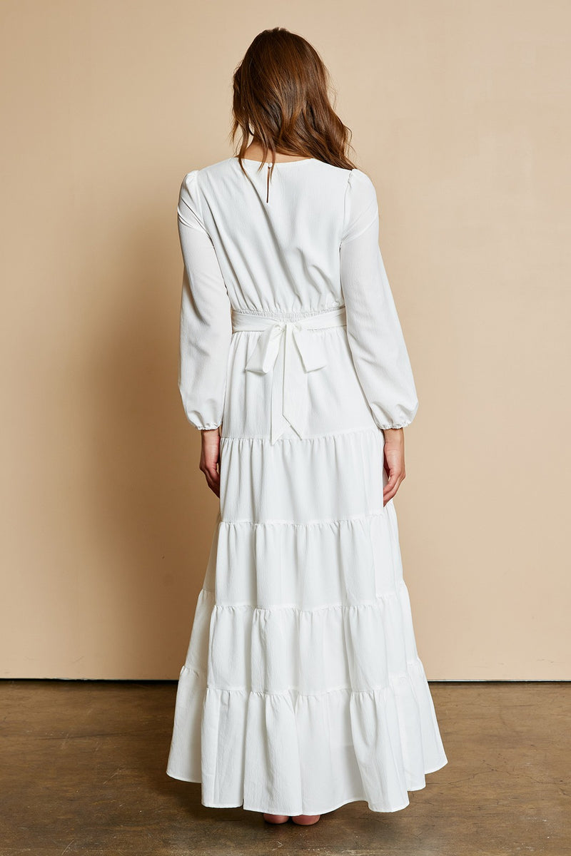 White Tiered Dress – PinkBlush