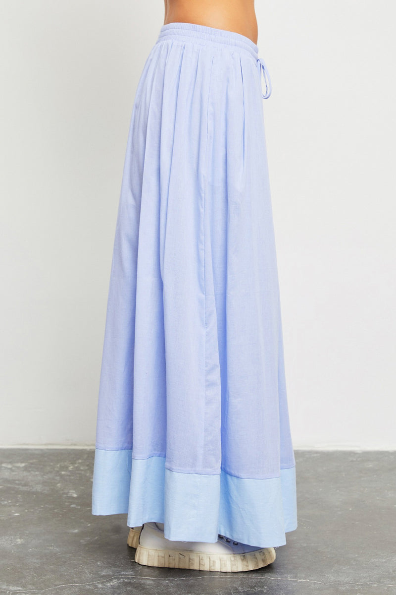 Light Periwinkle Colorblock Maxi Skirt – PinkBlush
