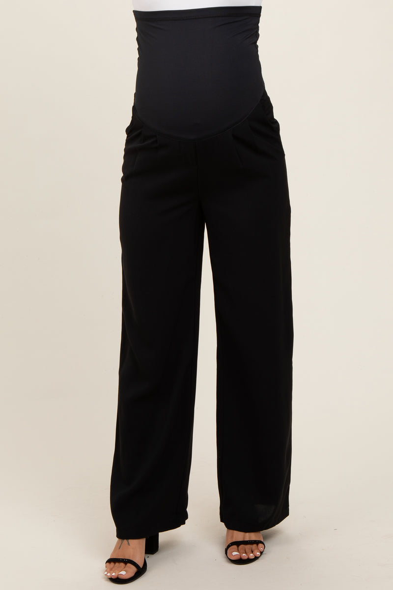 Black Relaxed Fit Maternity Trousers – PinkBlush