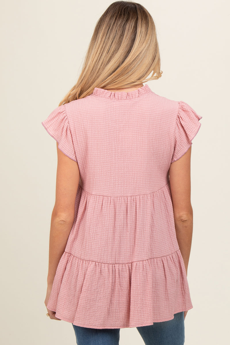 Light Pink Tiered Maternity Tunic Top – PinkBlush