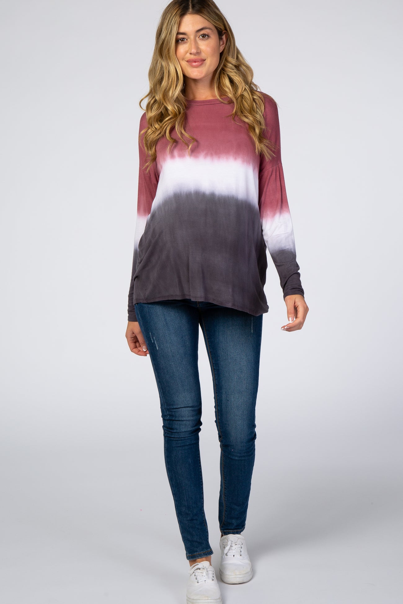 Red Ombre Long Sleeve Maternity Top – PinkBlush