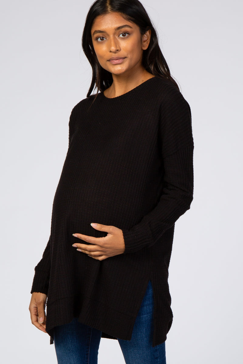 Black Thermal Maternity Tunic – PinkBlush