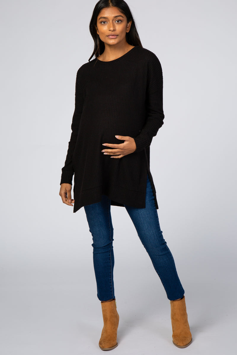 Black Thermal Maternity Tunic – PinkBlush
