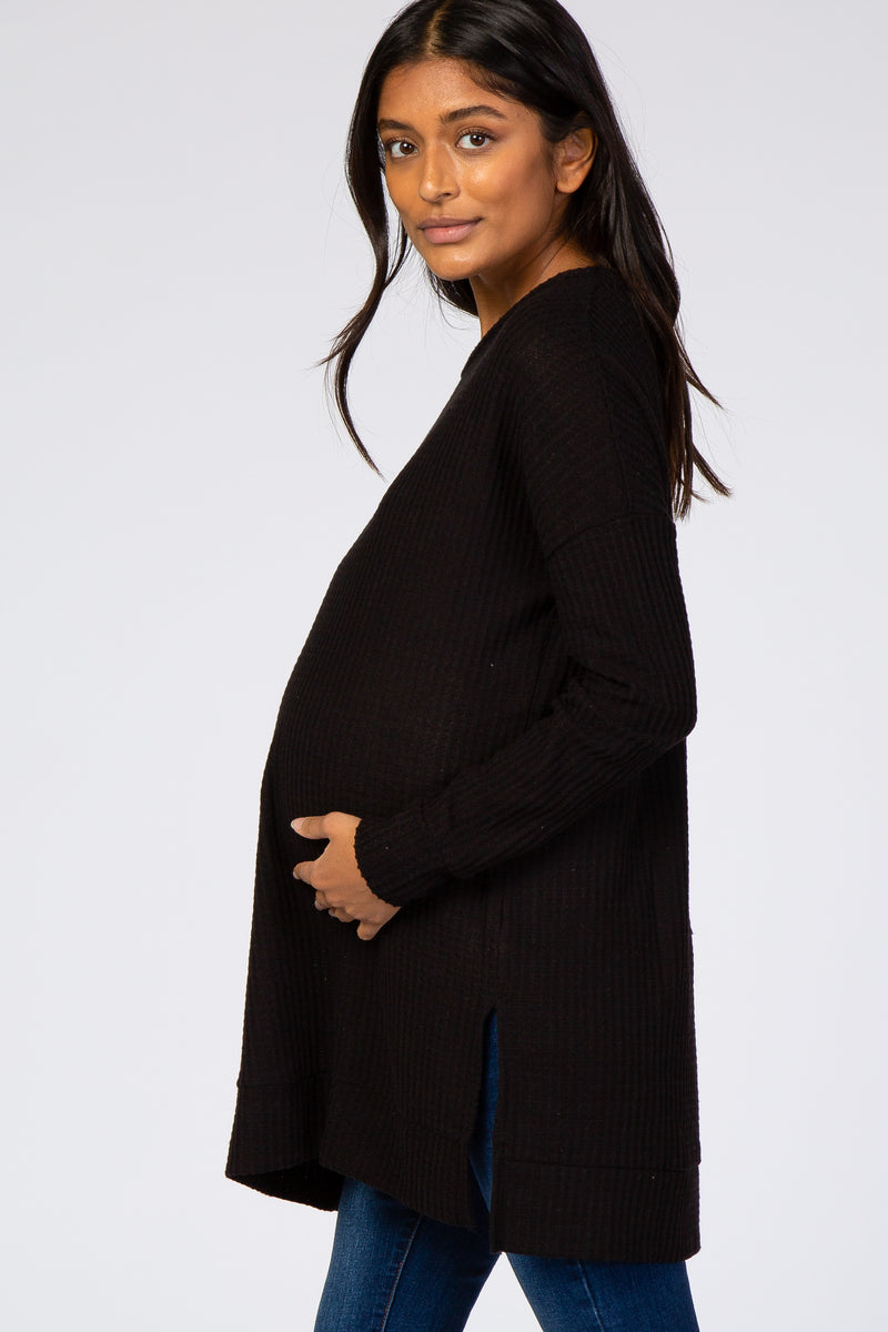 Black Thermal Maternity Tunic – PinkBlush