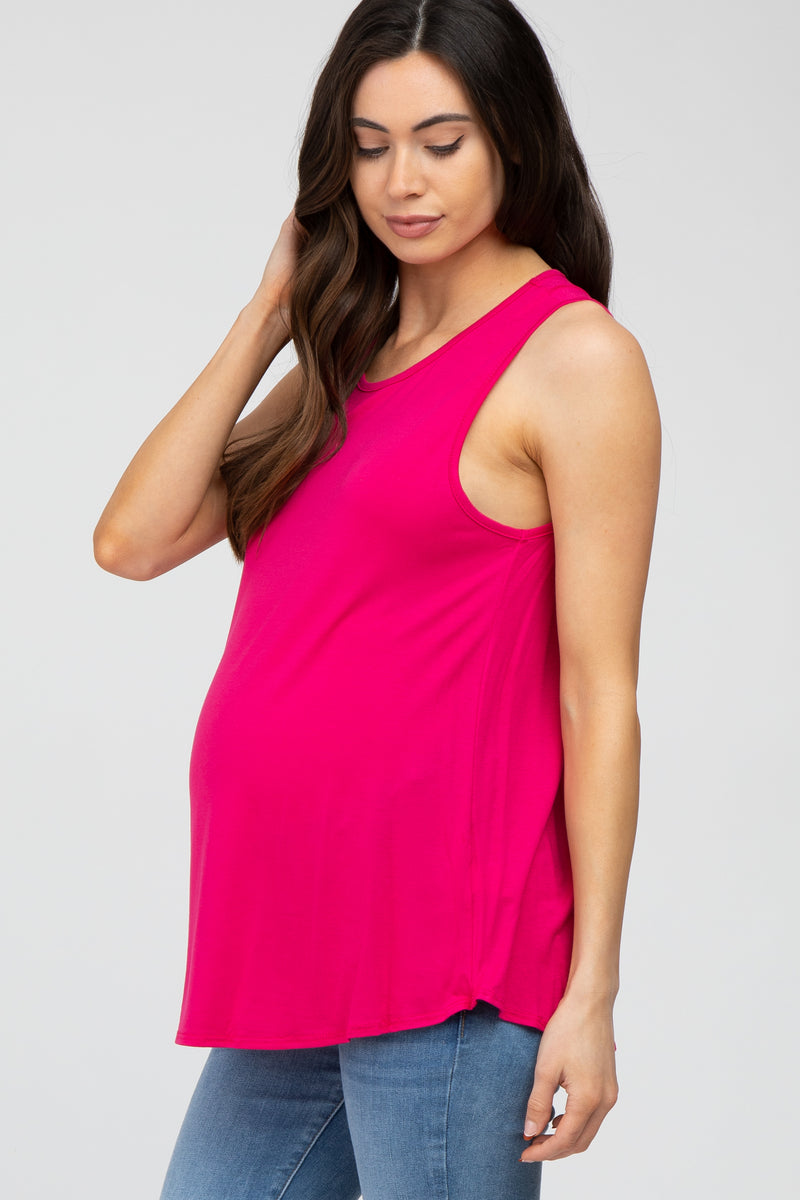 Fuchsia Swing Maternity Tank Top– PinkBlush