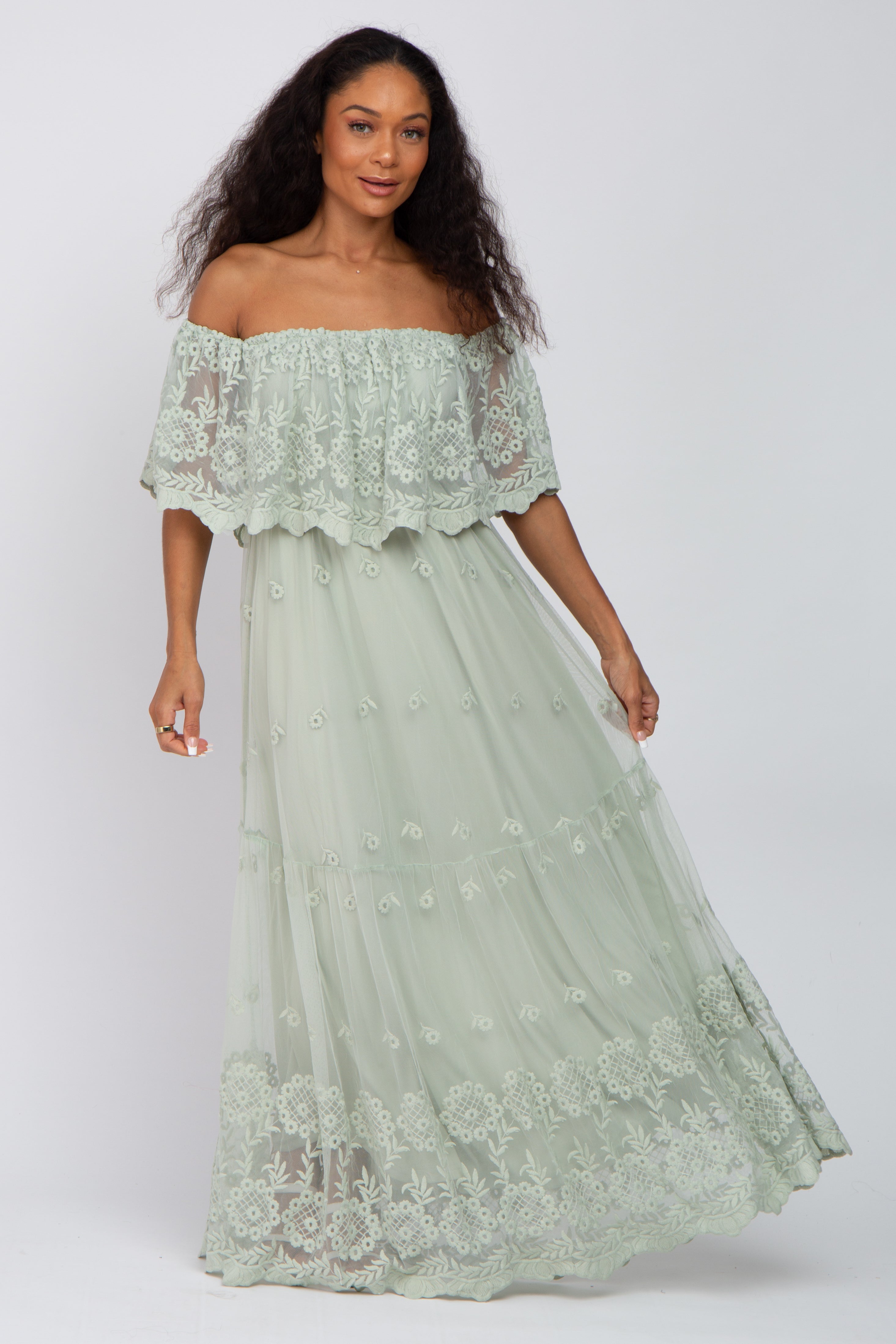 Light Green Lace Dress