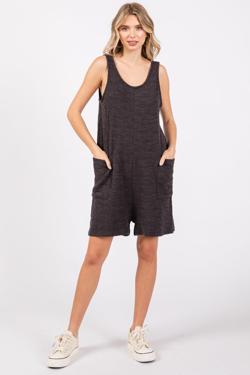Charcoal Oversized Knit Maternity Romper – PinkBlush